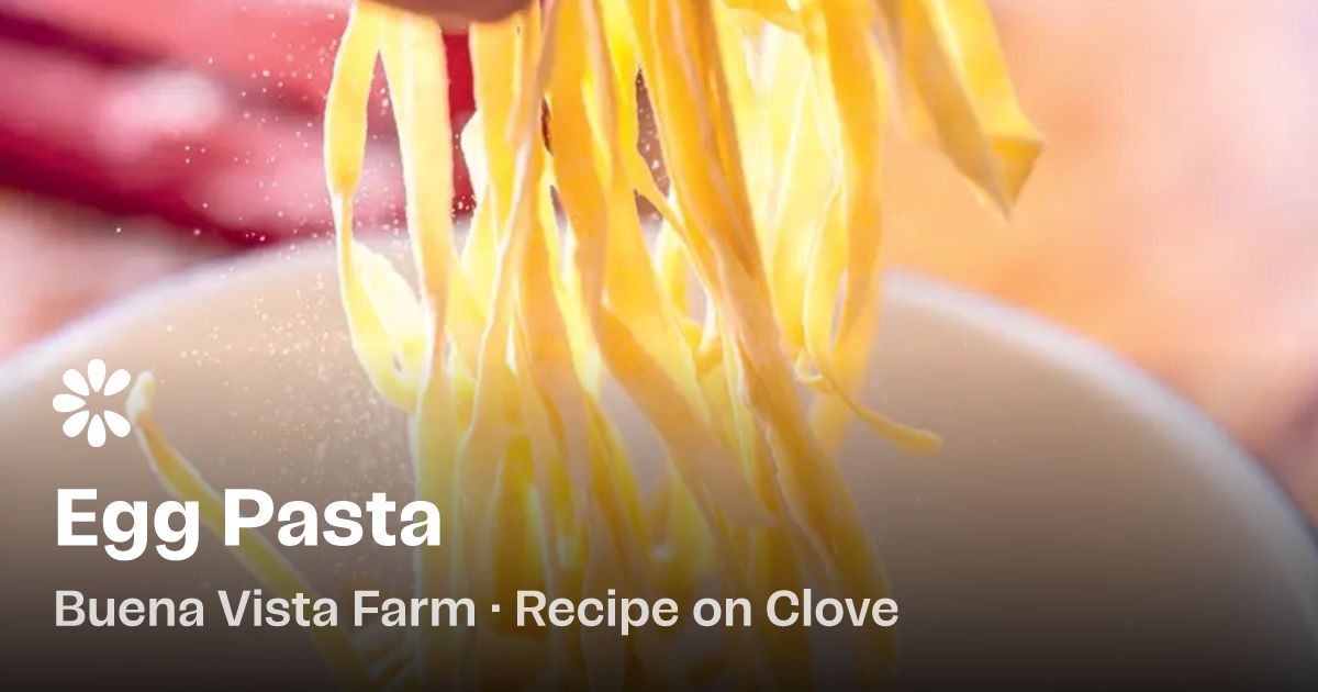 Fresh homemade Egg Pasta Recipe | Clove