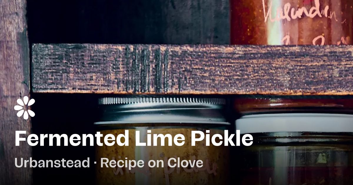 Fermented Lime Pickle Recipe | Clove