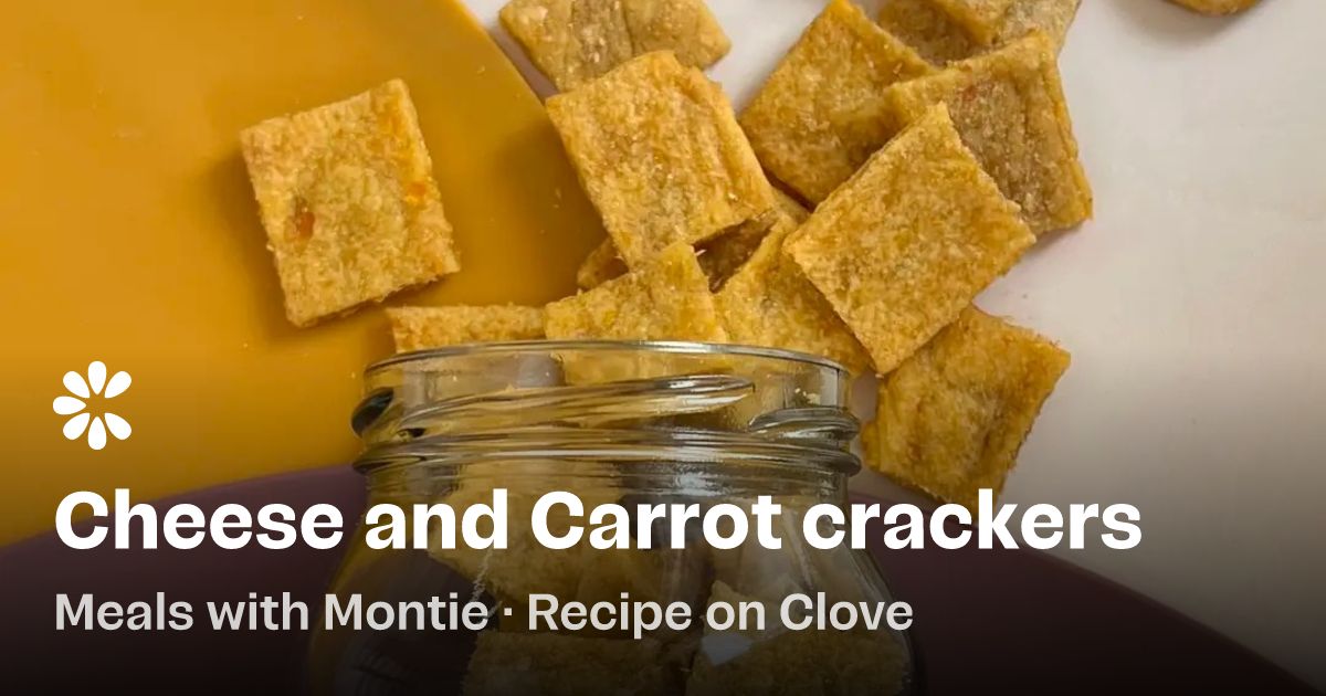 Cheese And Carrot Crackers Recipe | Clove